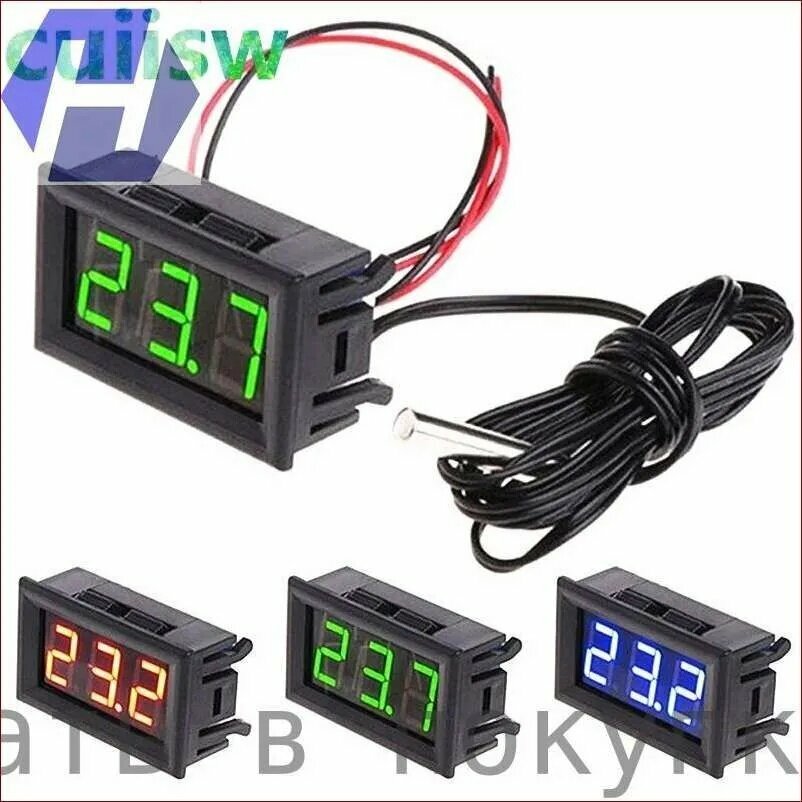 Универсальный термометр цифровой электронный DC 5-12 В с выносным датчиком