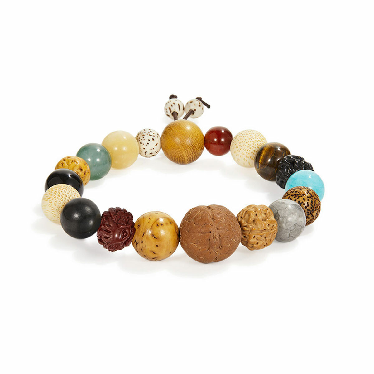 Браслет, бусины Бодхи