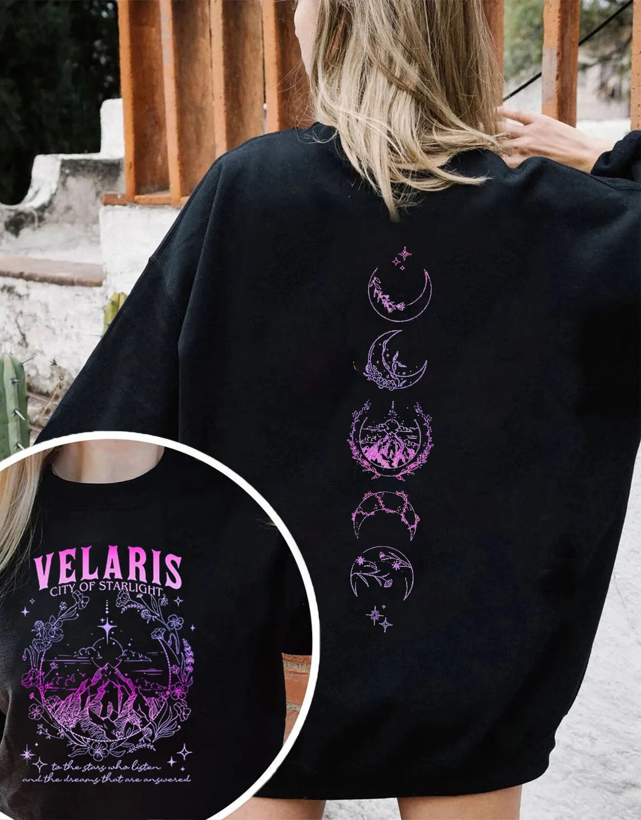 Хлопковая толстовка Patten Velaris City Of Starlight Fantasy Apparel Фиолетовый, М, black