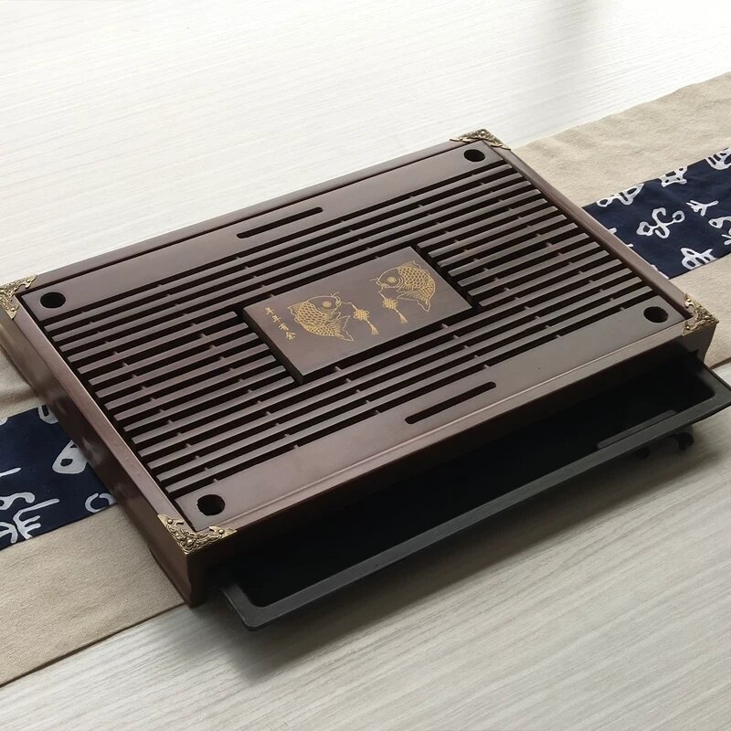 Маленький чайный столик для дома, новая модель 2025 года, высококачественный, из массива дерева, с выдвижным ящиком и