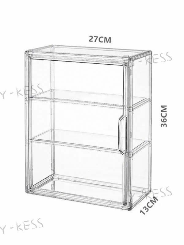 Прозрачная акриловая витрина с 3-ярусной полкой
