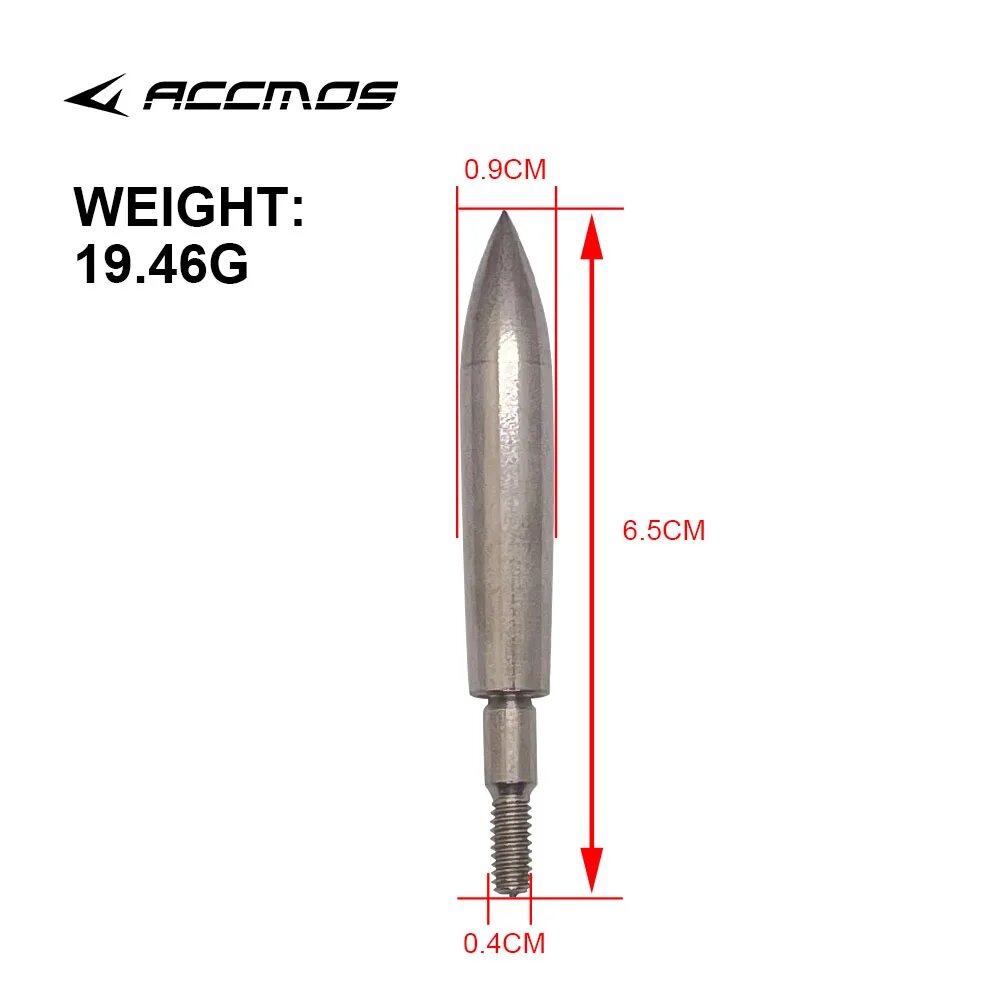 Наконечники для стрел ID6.2 мм 24 шт. Серый, 300gn steel