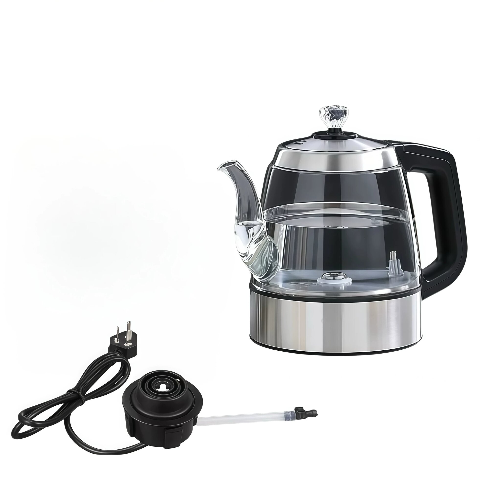 Интеллектуальная полностью автоматическая чайная станция с встроенным стеклянным чайником и автоматической подачей воды