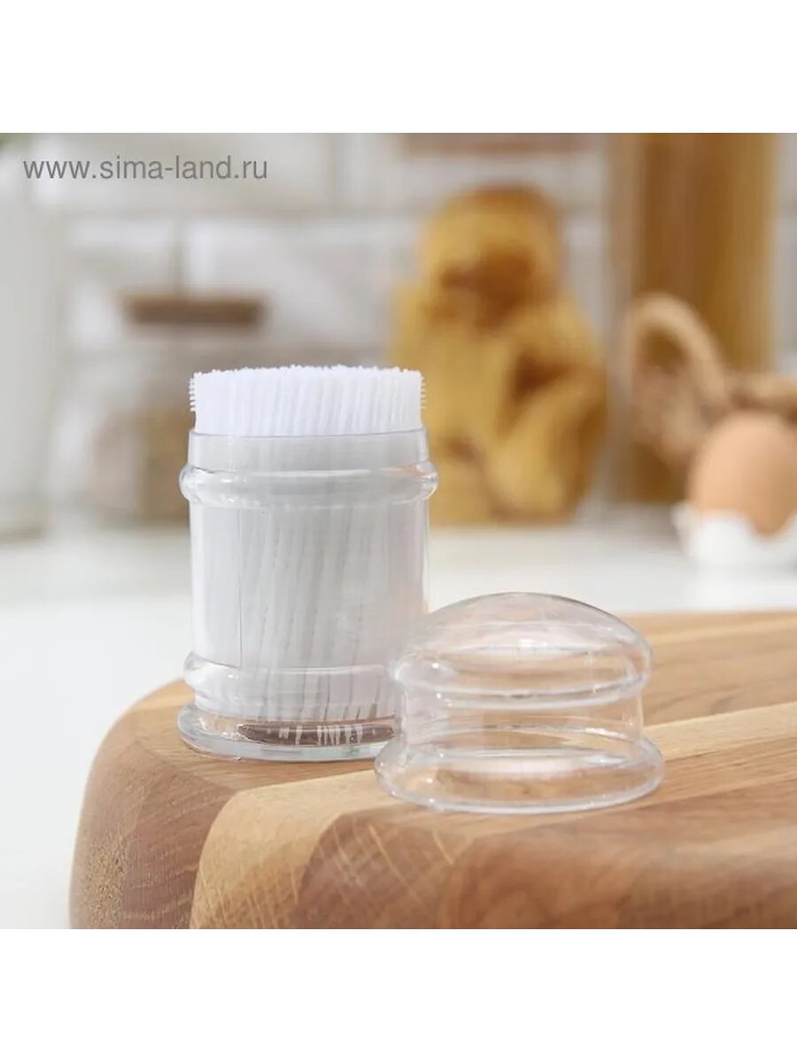 Пластиковые зубочистки с щеточкой, 200 шт.