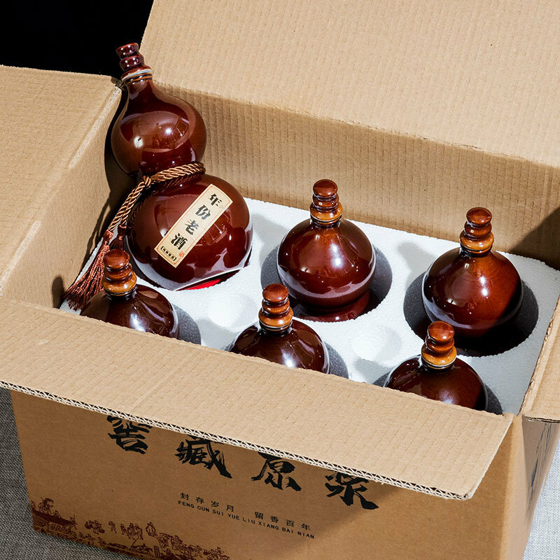 Керамическая бутылка для вина в форме тыквы, ретро-стиль, герметичная емкость для хранения вина, 500 мл, для домашнего погреба, пустая бутылка для вина.