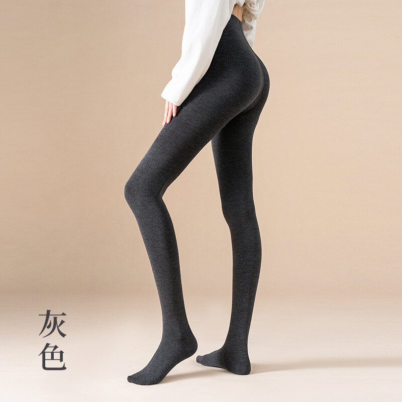 Темно-серые женские колготки для весны, осени и зимы, нескользящие, подходят для ношения под одеждой, утепленные черные утягивающие леггинсы от Haining Hosiery.