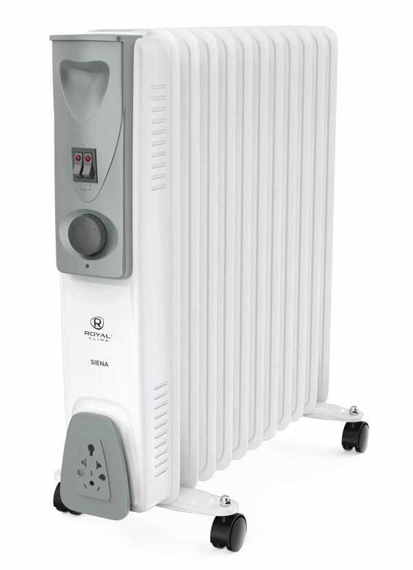 Масляный радиатор ROYAL CLIMA серии SIENA 11 секций, 2,5 кВт, 30 м. кв.