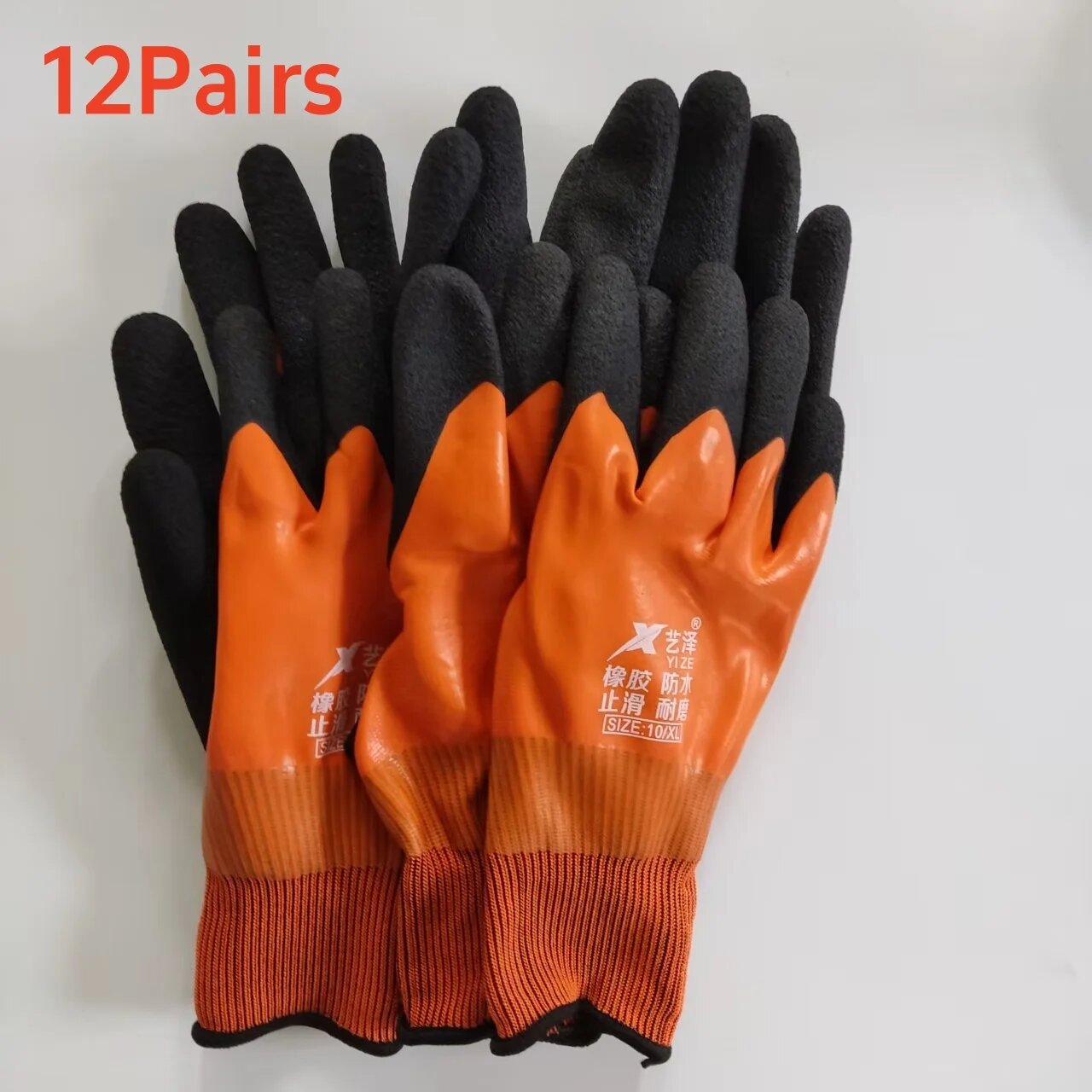 12 пар рабочих перчаток, полиуретановые перчатки, ультратонкие защитные рабочие перчатки с нейлоновым покрытием из полиуретана, вязаные манжеты на запястье