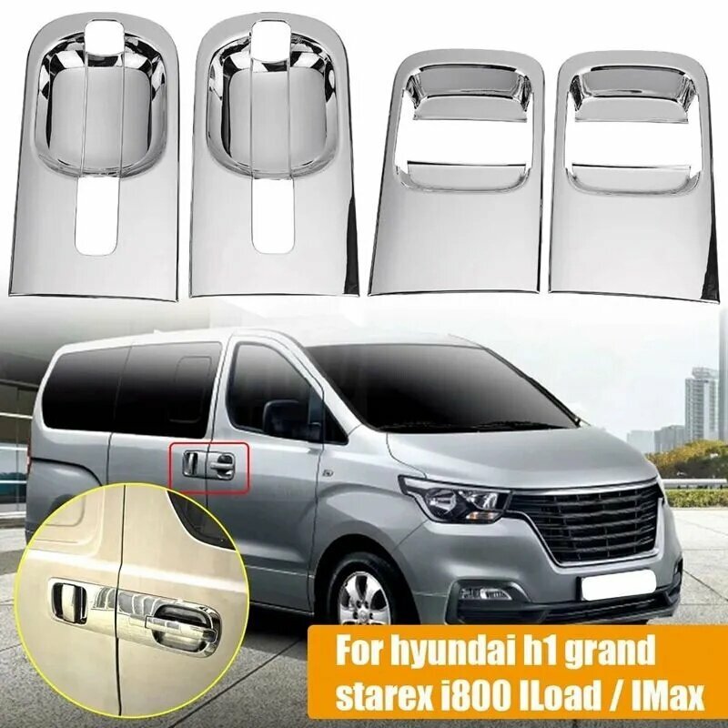 Шт. хромированные накладки на дверные ручки для Hyundai H1 Grand Starex I800 ILoad/IMax, запчасти для наружной отделки автомобиля.
