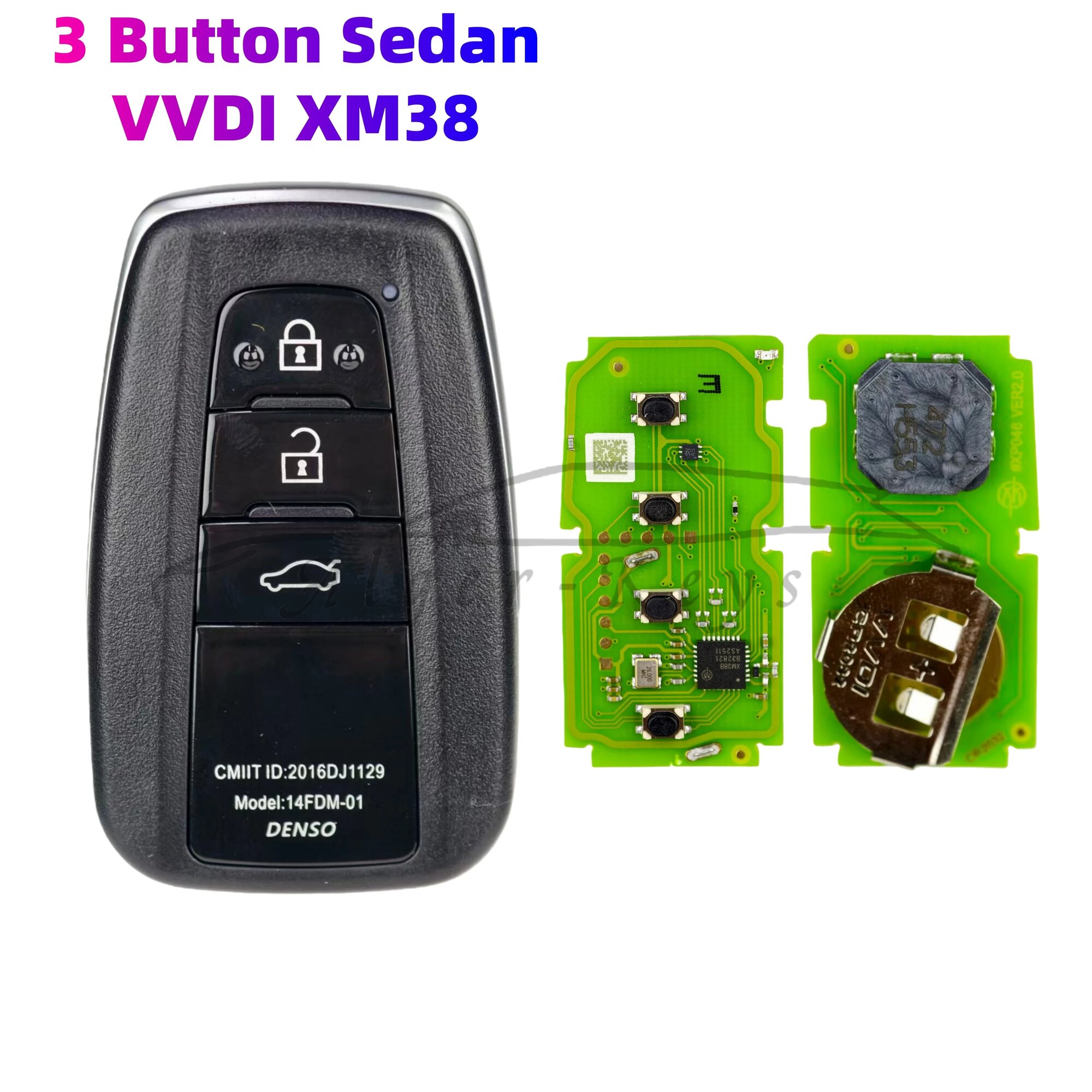 Смарт-ключ Xhorse VVDI XM38 XSTO01EN с 2 кнопками для TOY-стиля, пульт Xhorse с корпусом ключа, 3 кнопки, 4 кнопки