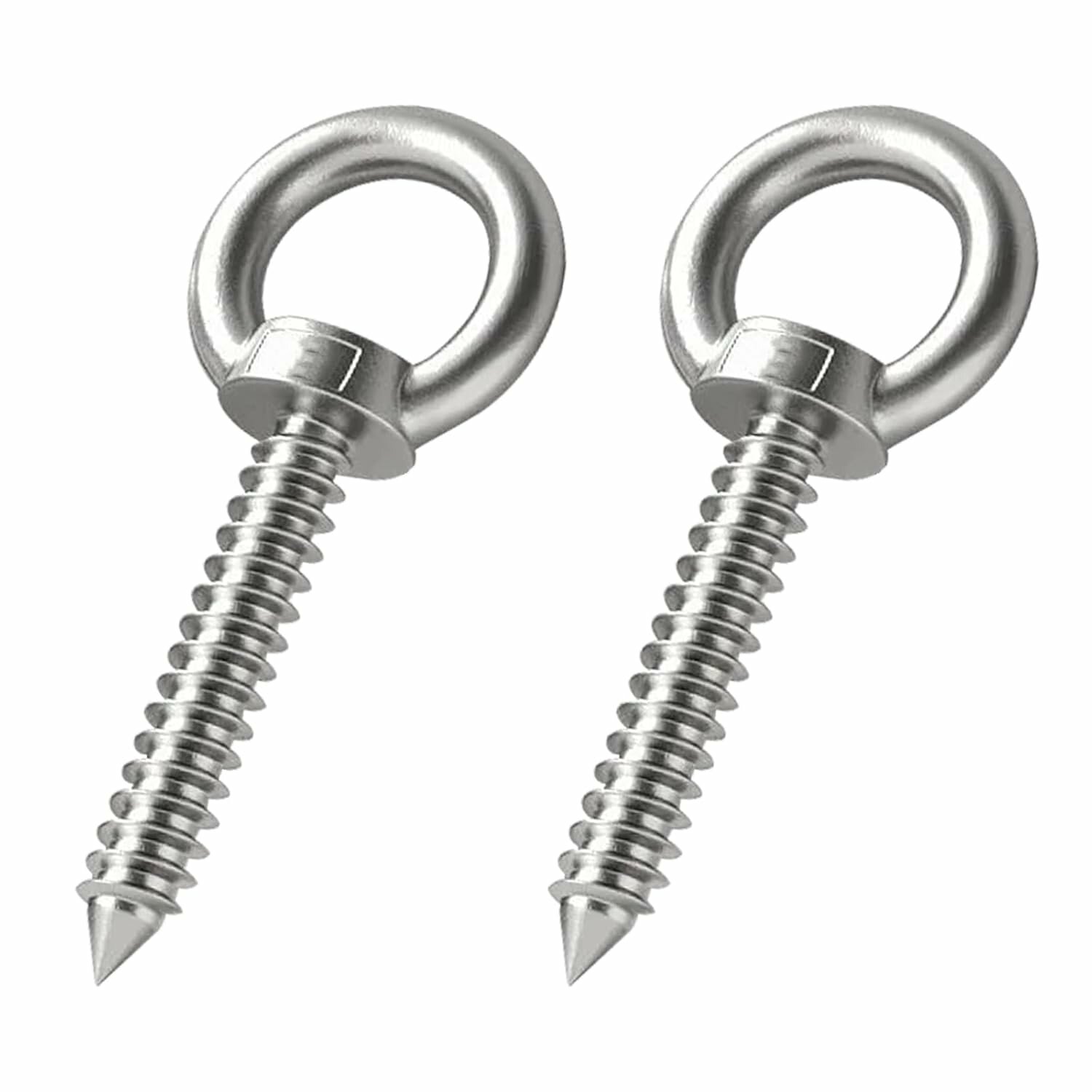 Крюк с винтовым ушком длиной 4 дюйма и двумя самонарезающими винтами, грузоподъемность 500 фунтов, большой деревянный крюк с винтовым ушком для подвешивания, связывания и тяжелых работ.