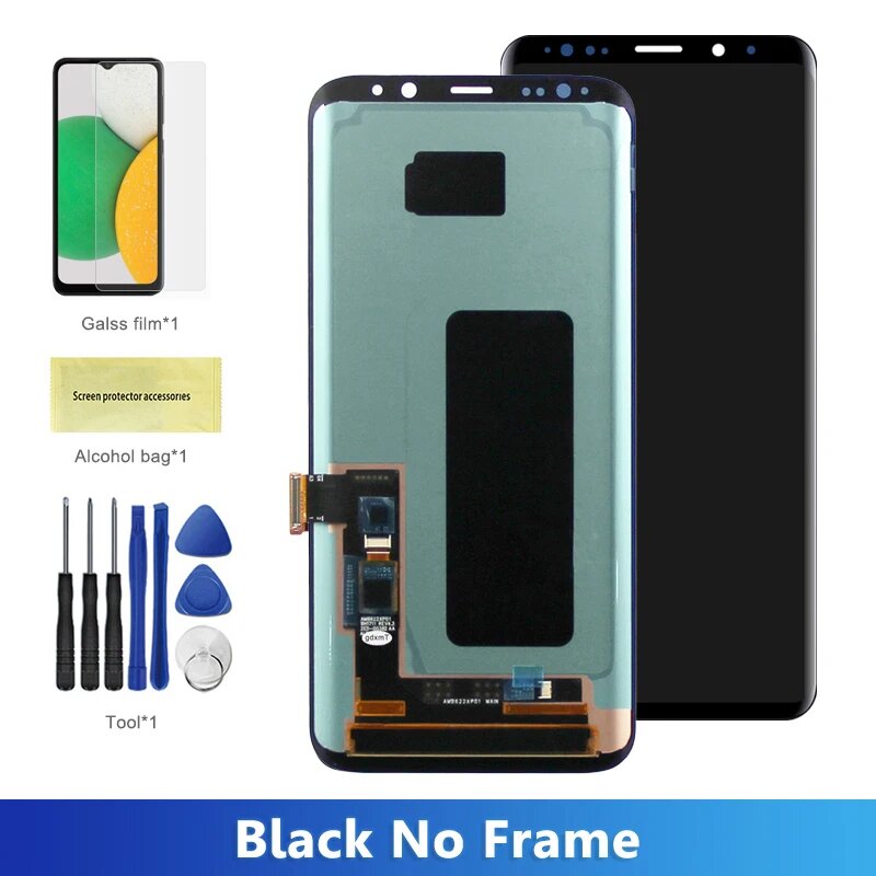 Супер OLED S8 + G955F Экран в сборе для Samsung Galaxy S8 Plus ЖК-дисплей Цифровой OLED No Frame