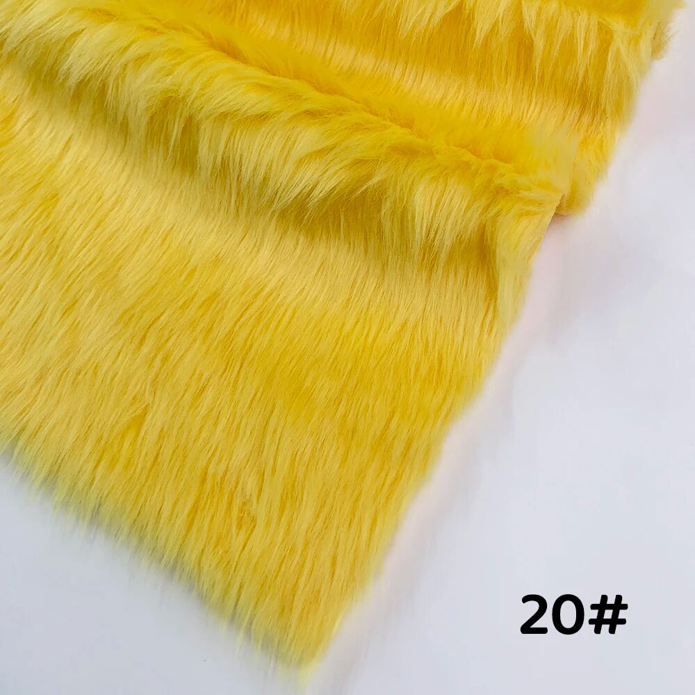 Меховая ткань светло-желтая 30x50 см, Color: 20