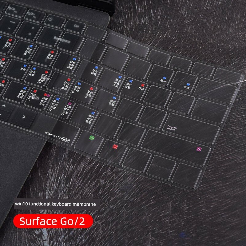 Совместимая прозрачная клавиатурная пленка для Surface Go/2/3/4 с функциональными клавишами Win10 для устройств