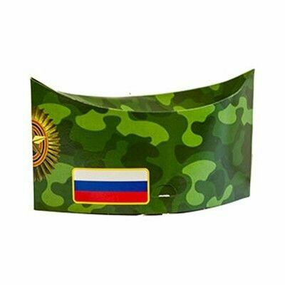 Аксессуар карнавальный, Пилотка "Камуфляж" весёлая затея , 6 шт, зеленая