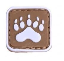 Резиновые нашивки ПВХ 2.5 см Коричневый, 10 PVC No Loop 2.5CM