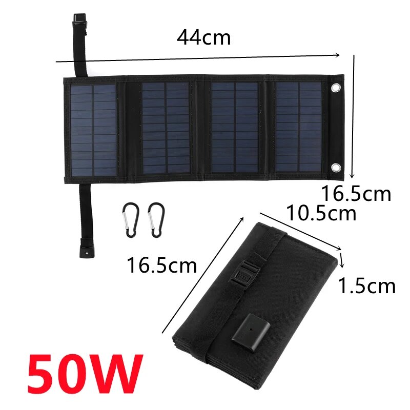 Солнечная панель 50 Вт портативная складная 50W