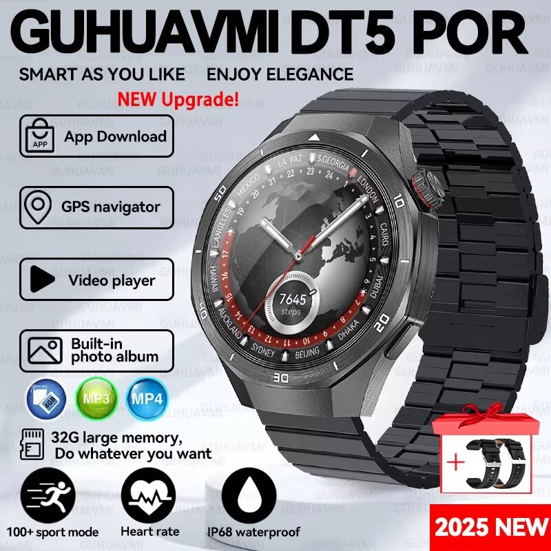 Умные часы GUHUAVMI DT5 Pro серые, 32 ГБ