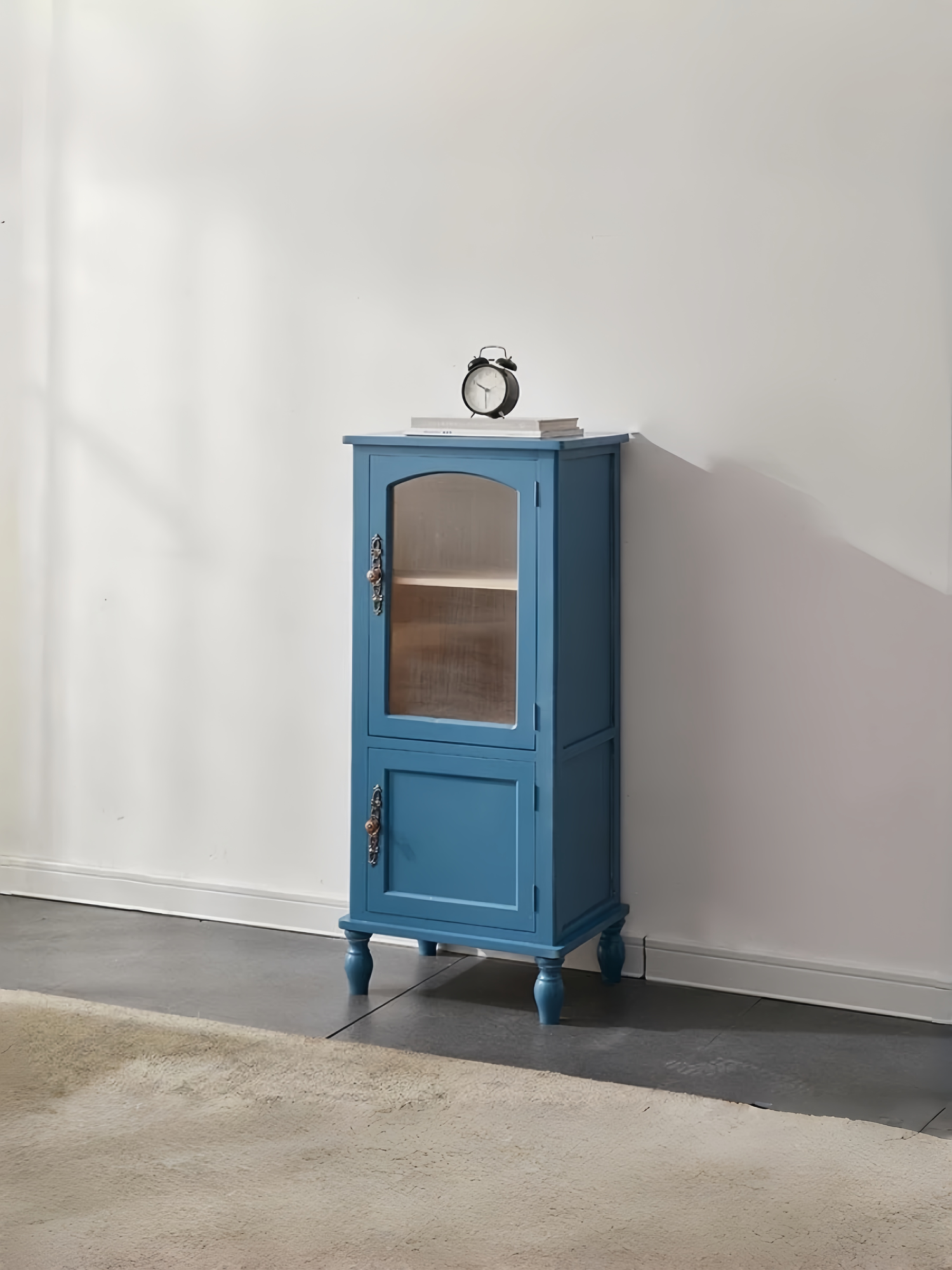 Комод-секретер "Vintage Blues", с зеркалом и доводчиками, лак, 45x104x35 см