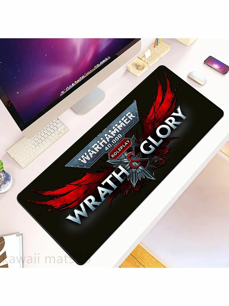 Игровой коврик WARHAMMER 40k, для мыши и клавиатуры, аниме, 40 см x 90 см