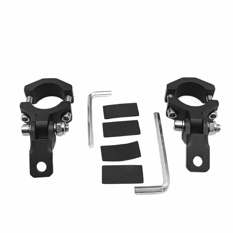 2 шт, зажим для крепления прожектора для мотоцикла, кронштейн из алюминиевого сплава, S 20-32mm