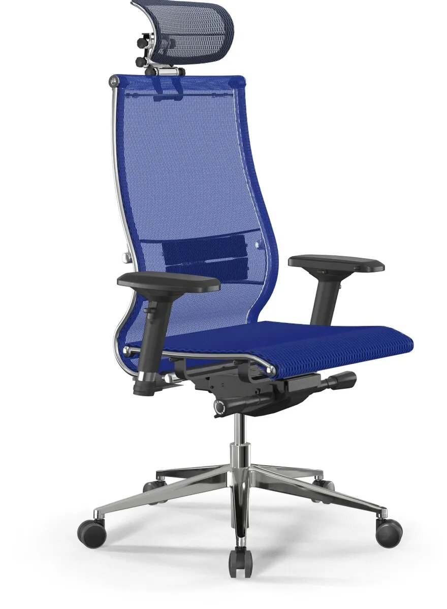 Z18.3.15.109 / Кресло метта Samurai S-3, на колесиках, сетка, белый/черный (z18.3.15.109)