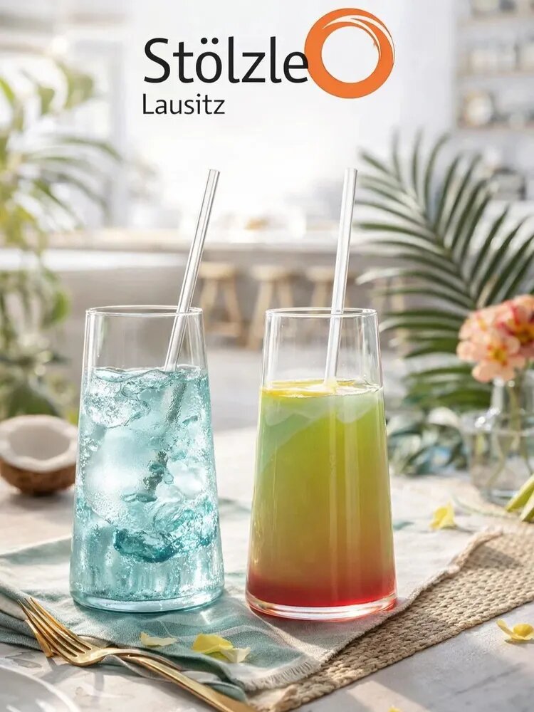 Набор стаканов высоких для вина Stolzl "Power" 2 шт, 460 мл, прозрачные. Хрустальное стекло. Германия