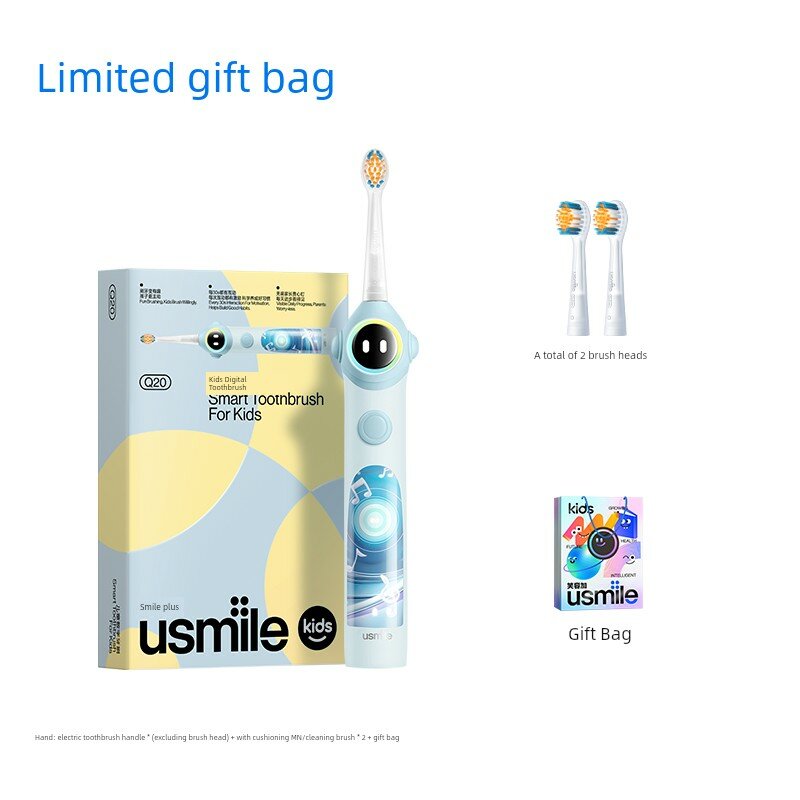 Usmile Q20 детская электрическая зубная щетка с костной проводимостью, фантастический синий цвет, 3-15 лет, включена
