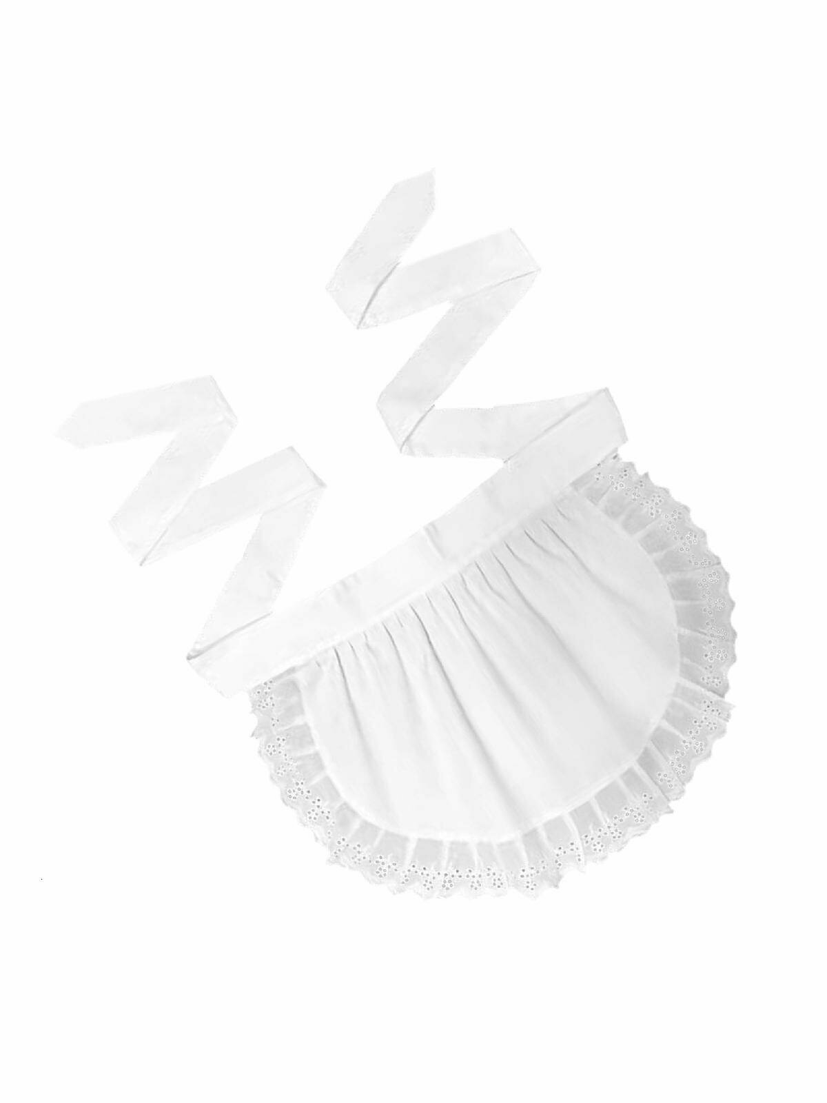 Фартук горничной, Отделанная кружевом половина ап