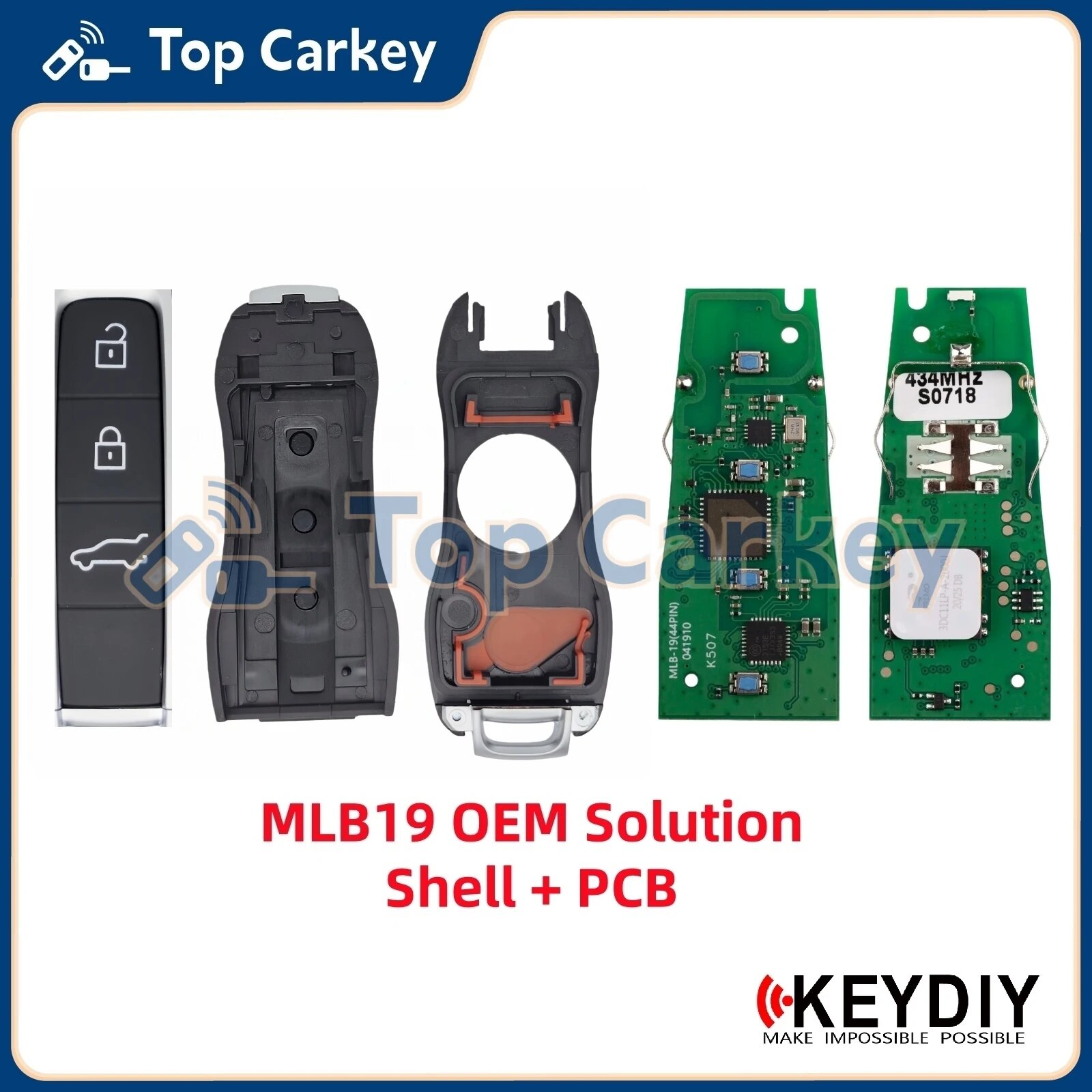 KEYDIY KD MLB08 MLB26 MLB19 Универсальный ключ PCB 434 МГц для Audi A4 A6 A8 Q5 19OEM with SUVShell