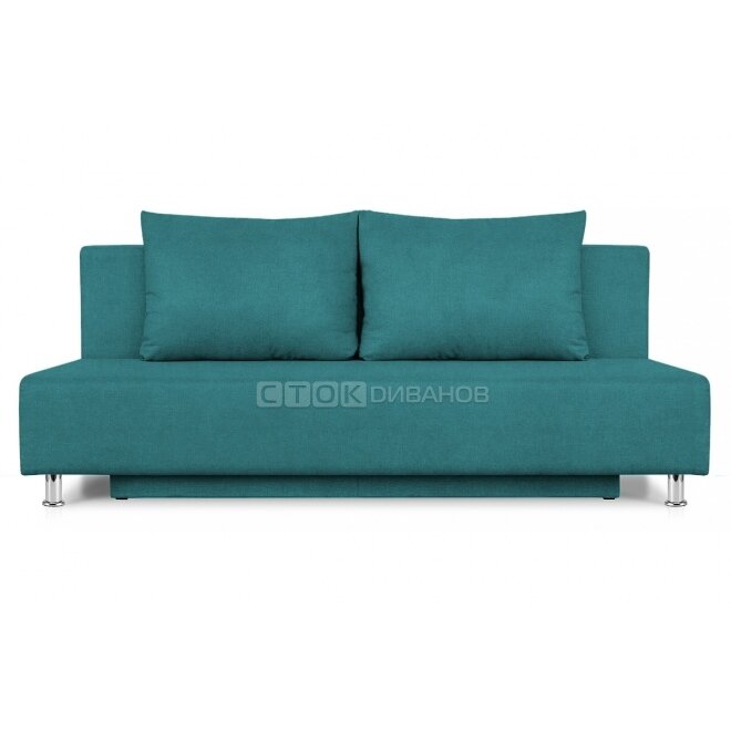Диван Сток Диванов Мини, мятный велюр, механизм еврокнижка, с ящиком для хранения