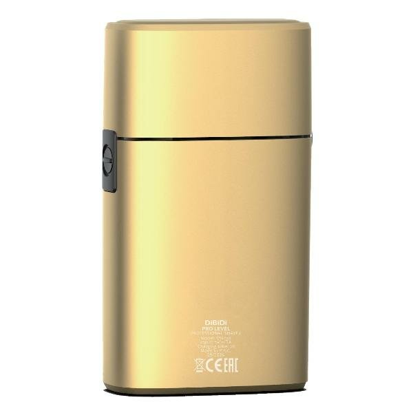 Профессиональный шейвер электробритва DiBiDi PRO LEVEL, роторный, встроен триммер, LED-индикатор, время работы 120 минут, Матовое золото
