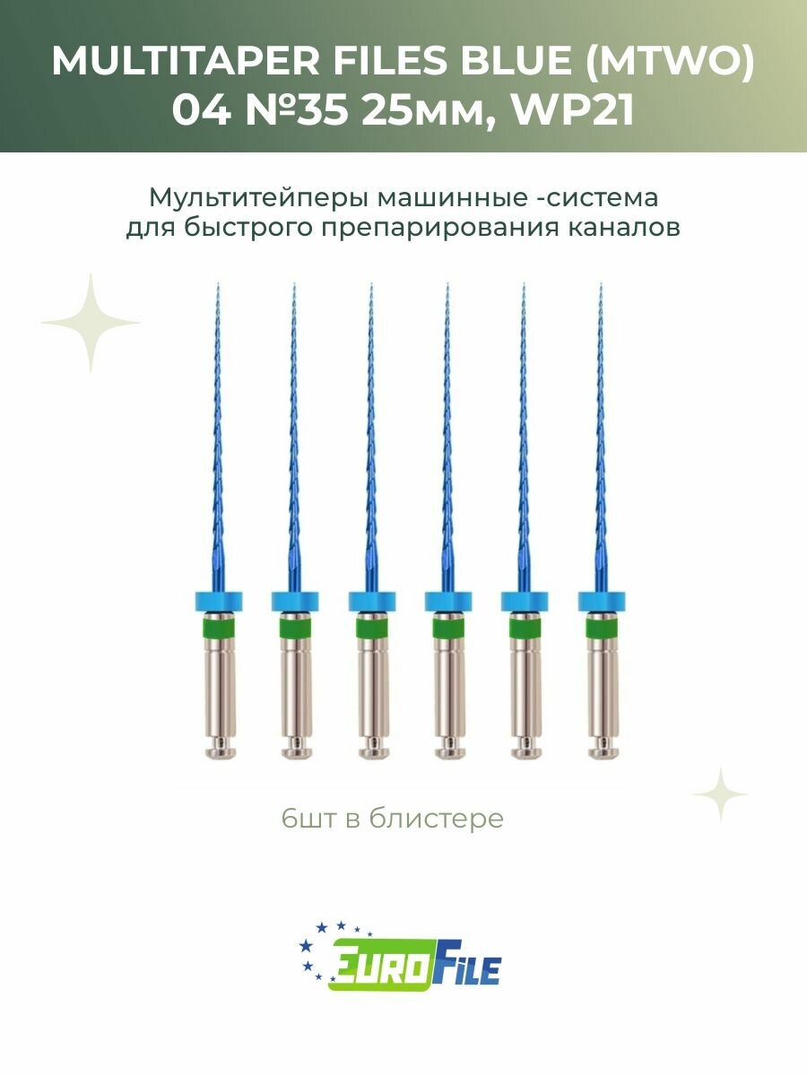 Мультитейперы машинные MultiTaper Files Blue 25мм 04-35 WP21, 6шт Еврофайл