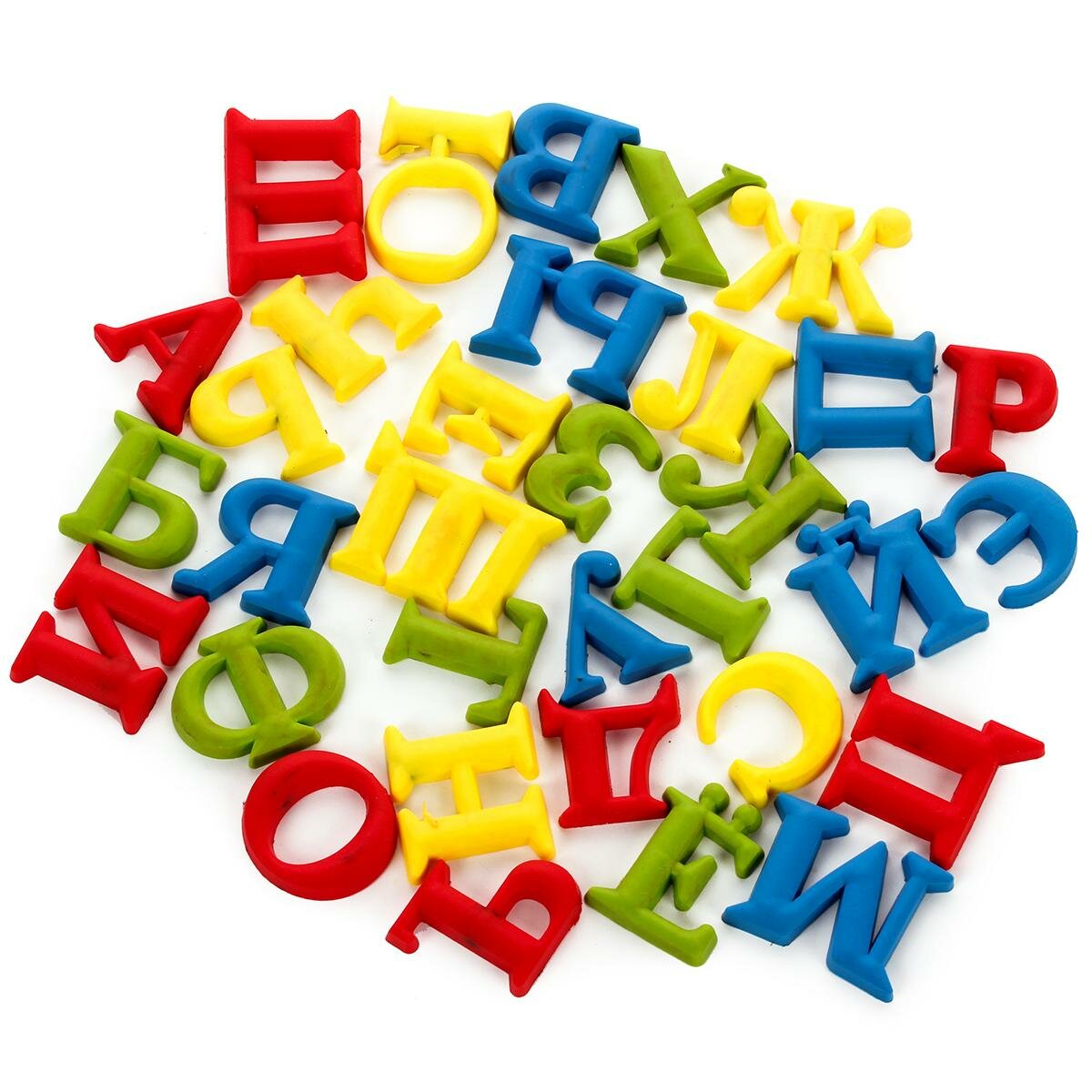 Набор магнитных букв кириллицы 33 шт, яркие цвета, пластик, для обучения