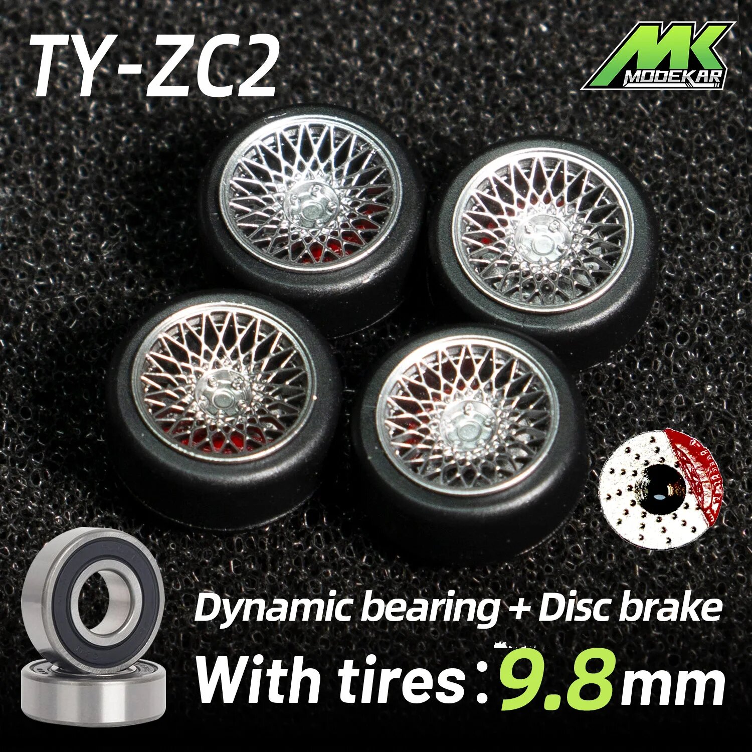 Металлические колеса 1/64 с подшипниками TY-ZC2