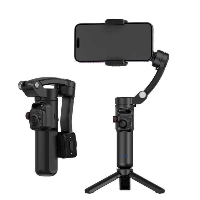 Mobile gimbal three-axis stabilizer, intelligent face tracking, tripod equipped photography video recording stabilizer