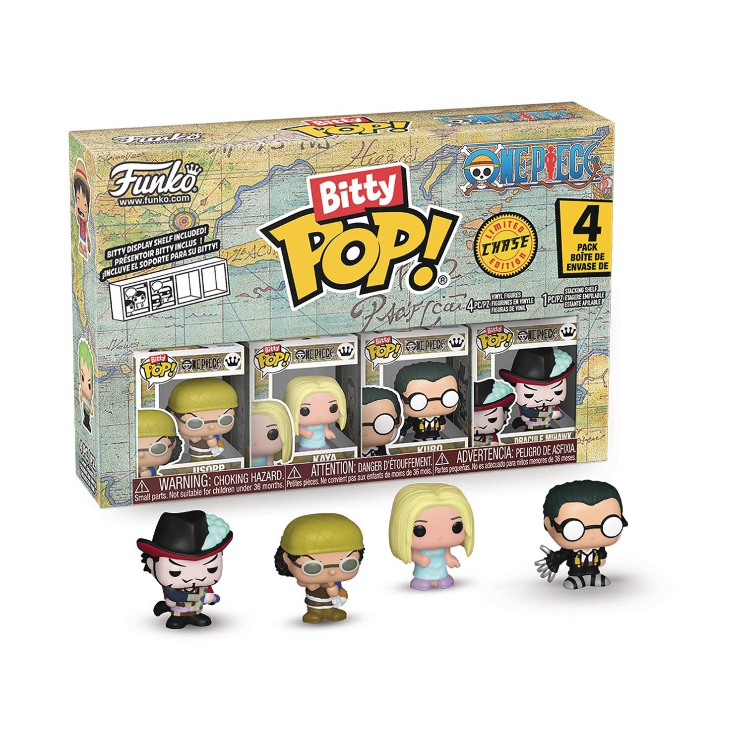 Набор фигурок Funko POP! Bitty Animation: One Piece - Usopp 86895 Усопп - Ван-Пис, 4 шт