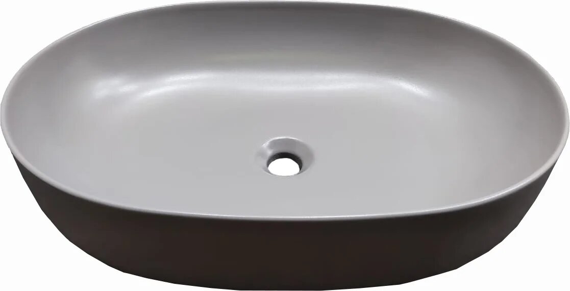Раковина накладная (60х40) Kerasan Nolita 534389 серый матовый