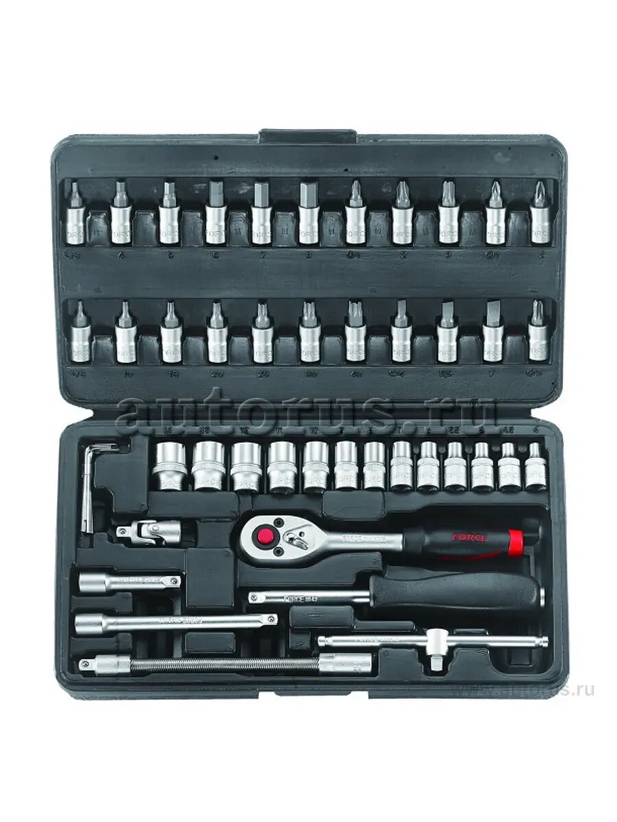Набор инструментов 1/4 с 6-гр SL головками 46 предметов