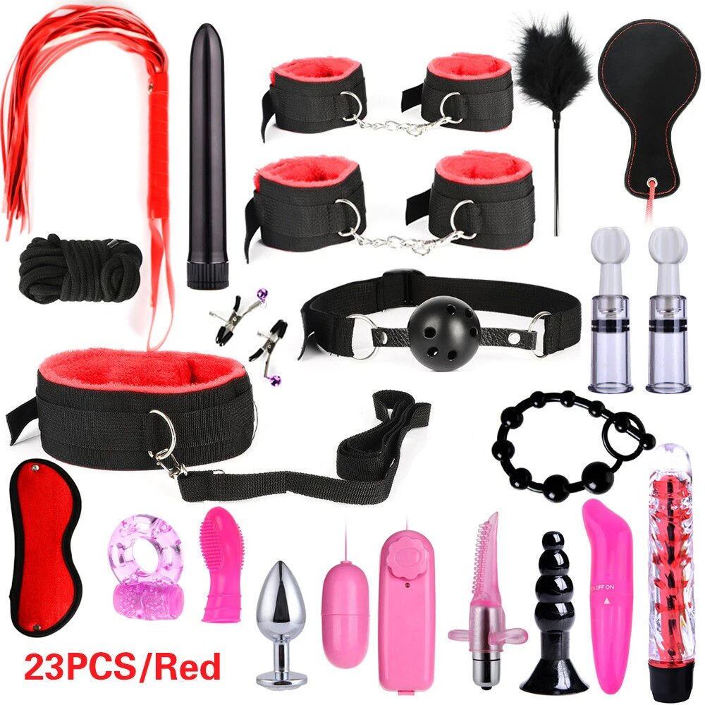 Набор БДСМ интимных игрушек 23pcs red