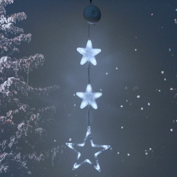 Фигура светодиодная Серпантин "Звездочка" 17,5х18,5 см, батарейки 3 ААА, 1 режим, Белый