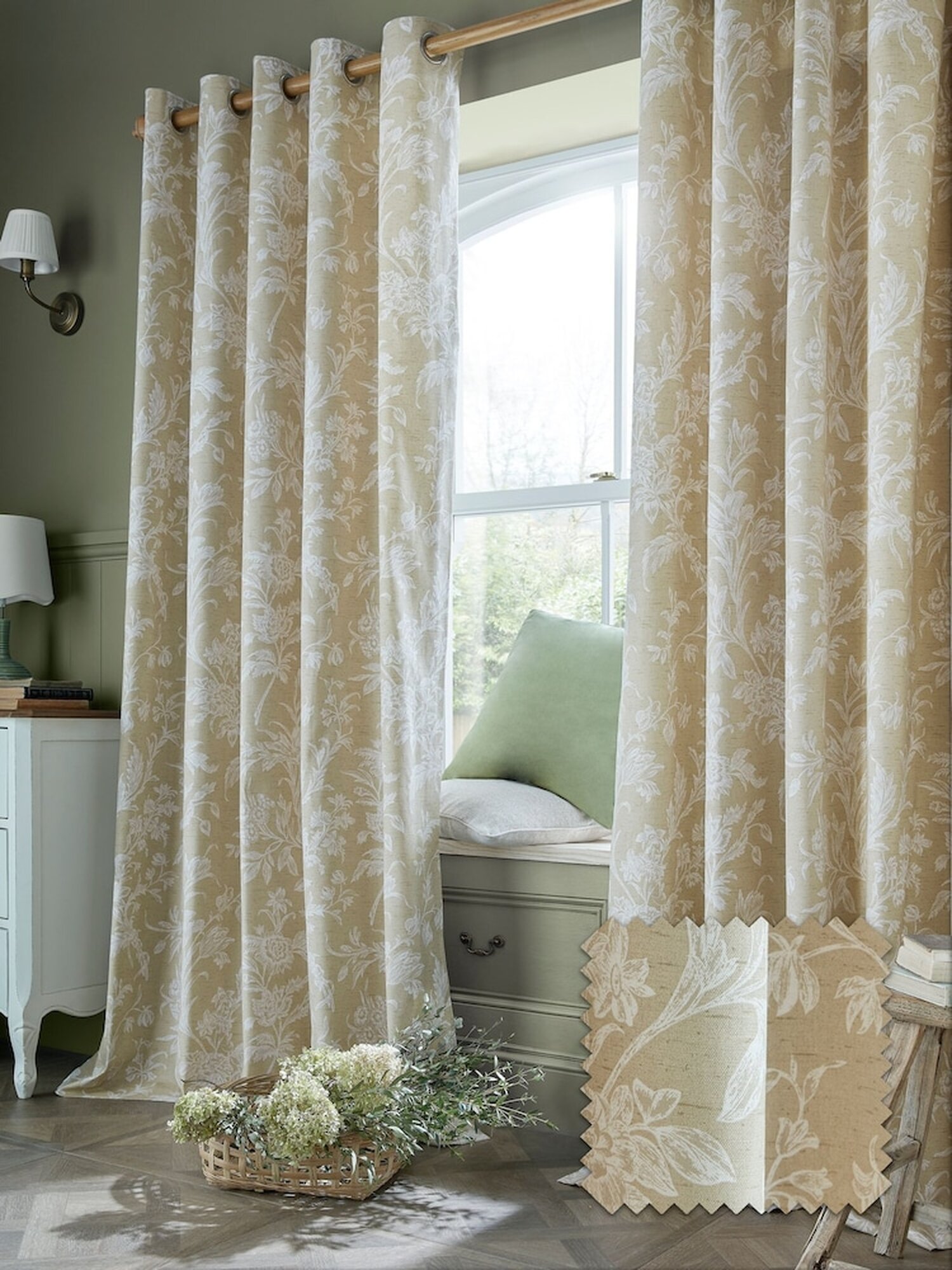 Шторы на люверсах Laura Ashley Lloyd, размер 228х183 см, цвет коричневая карамель, H20-105_4
