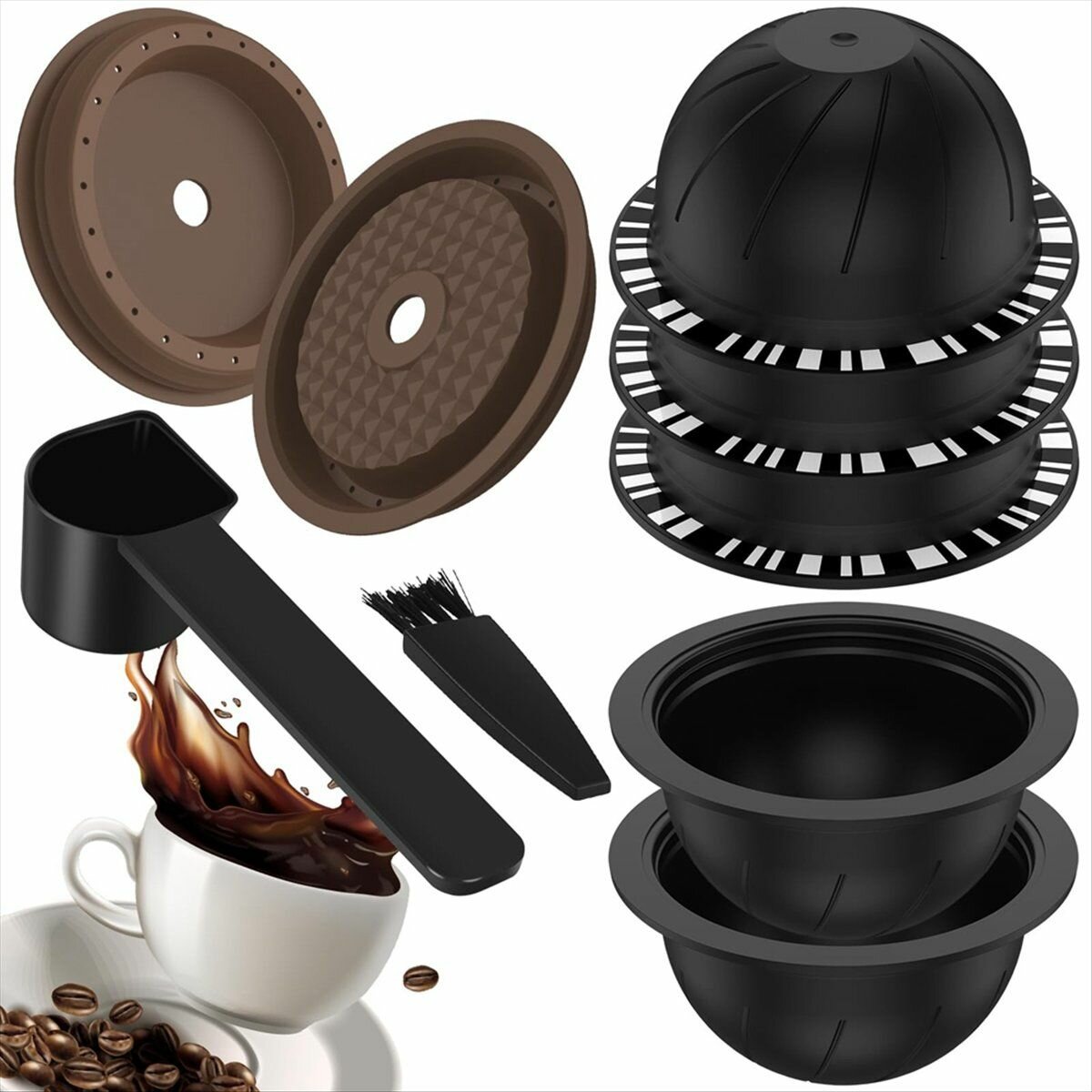 Многоразовых капсул Vertuo для кофемашины Nespresso, кофейные капсулы (230 мл)
