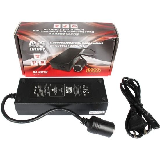 Преобразователь напряжения (инвертор) Avs 220-12V 10А
