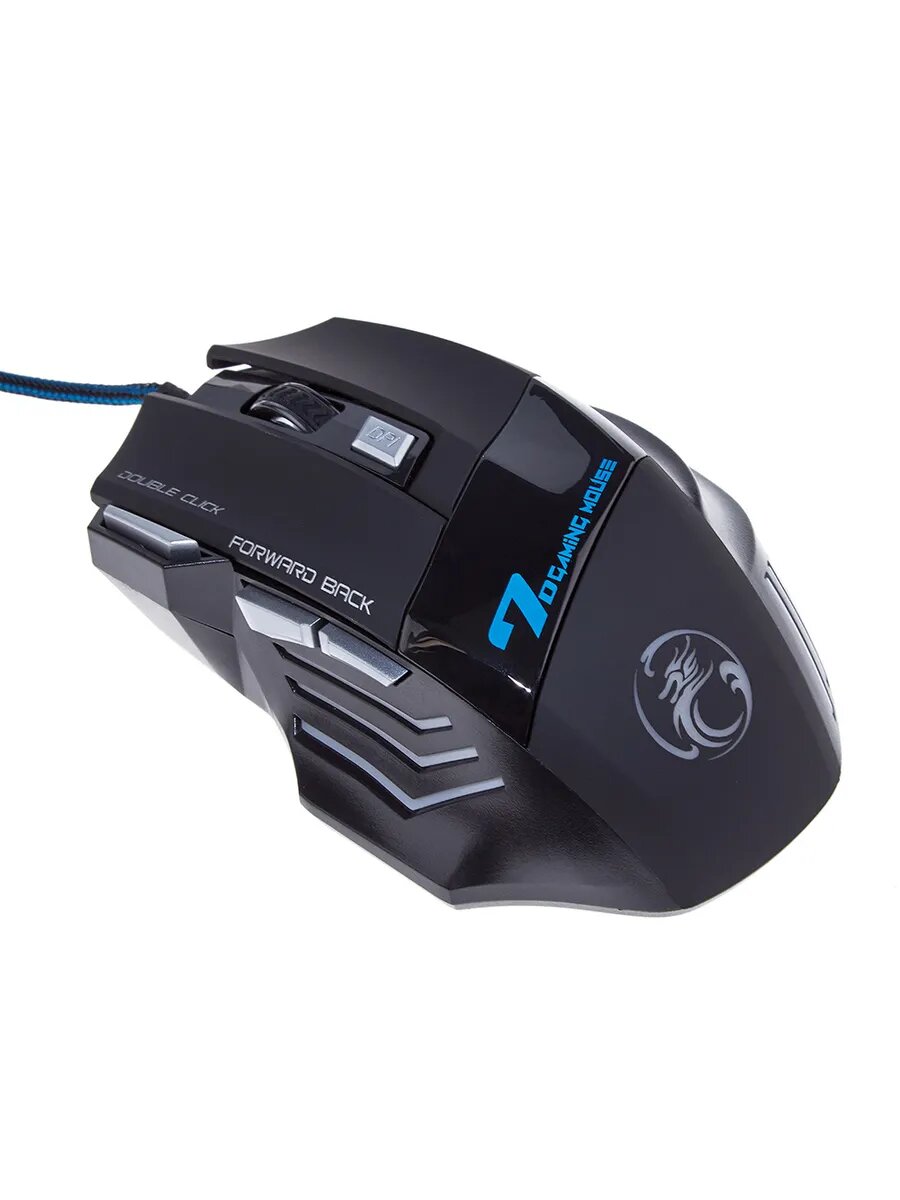 Игровая мышь X7, проводная, 7 кнопок, RGB-подсветка, оптическая, для обеих рук