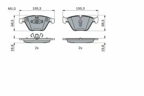 0 986 494 354 колодки дисковые передние Ceramic BMW E90/E91/E92/E93 06>