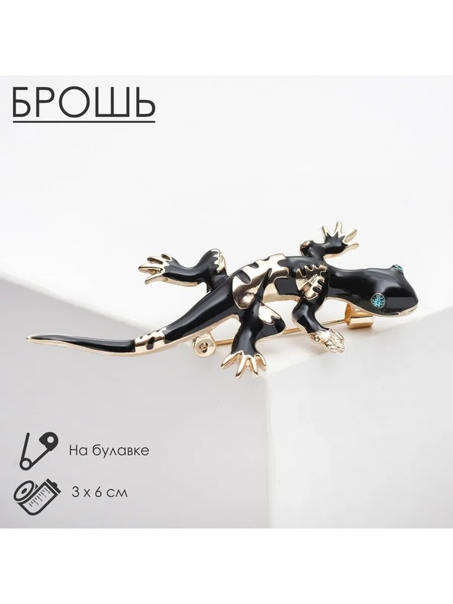 Брошь, эмаль, стразы