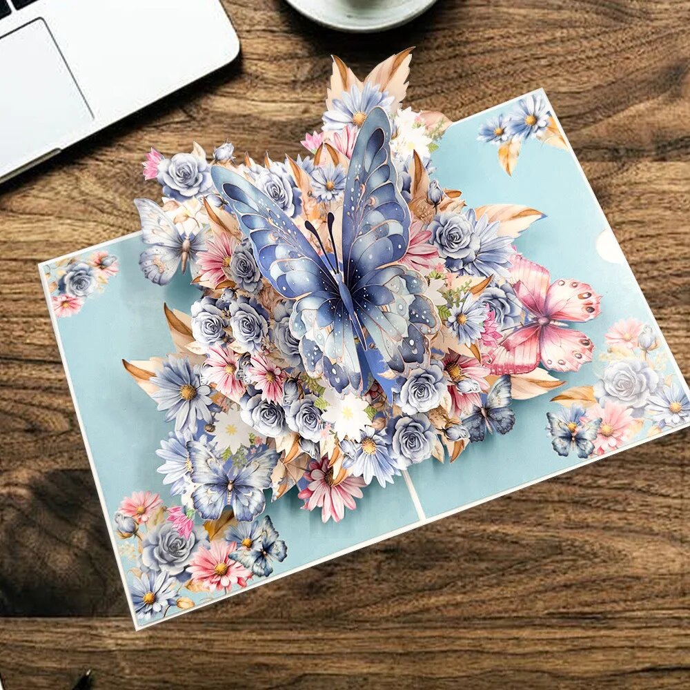 3D открытка с бабочкой