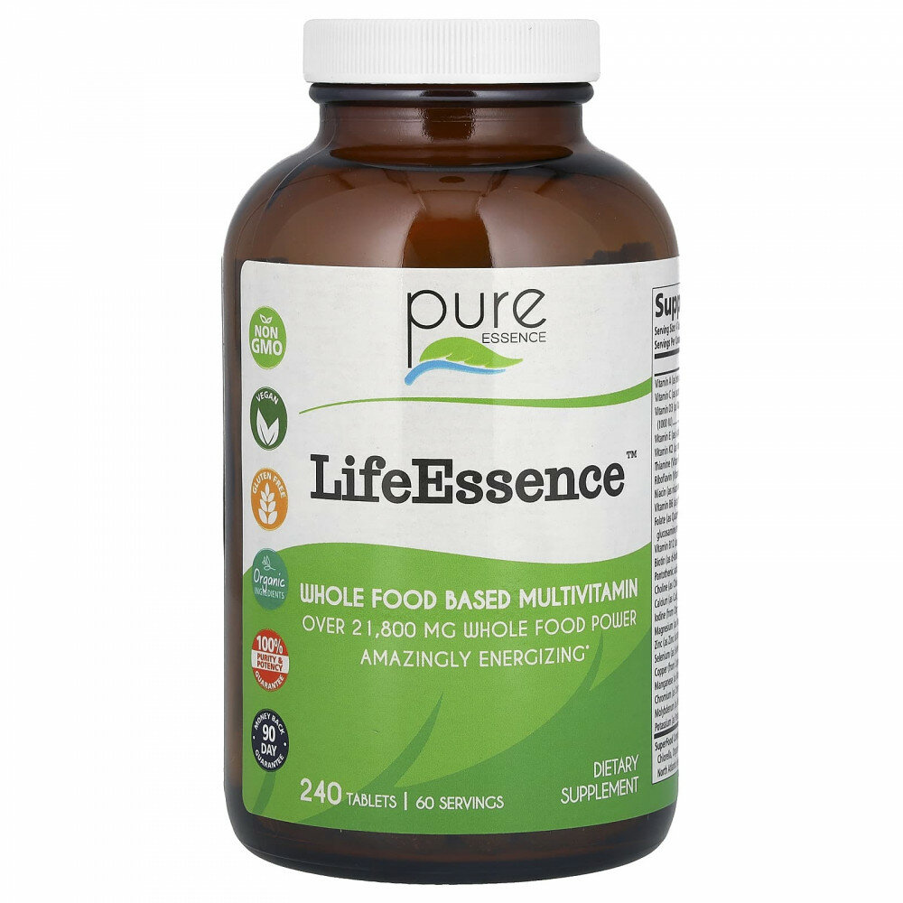 Pure Essence, LifeEssence, мультивитамины из цельных продуктов, 240 таблеток