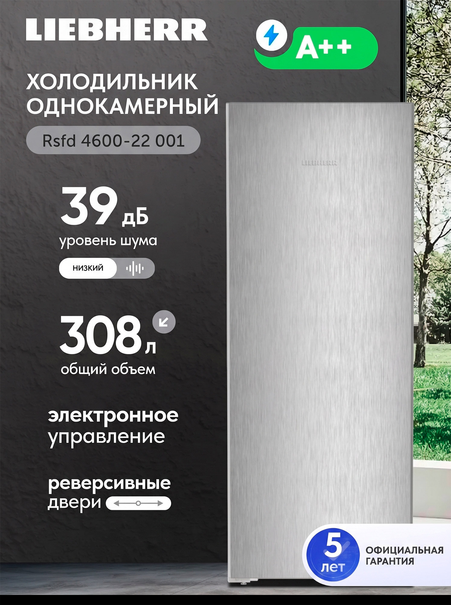 Однокамерный холодильник Liebherr Rsfd 4600-22 001, серебристый